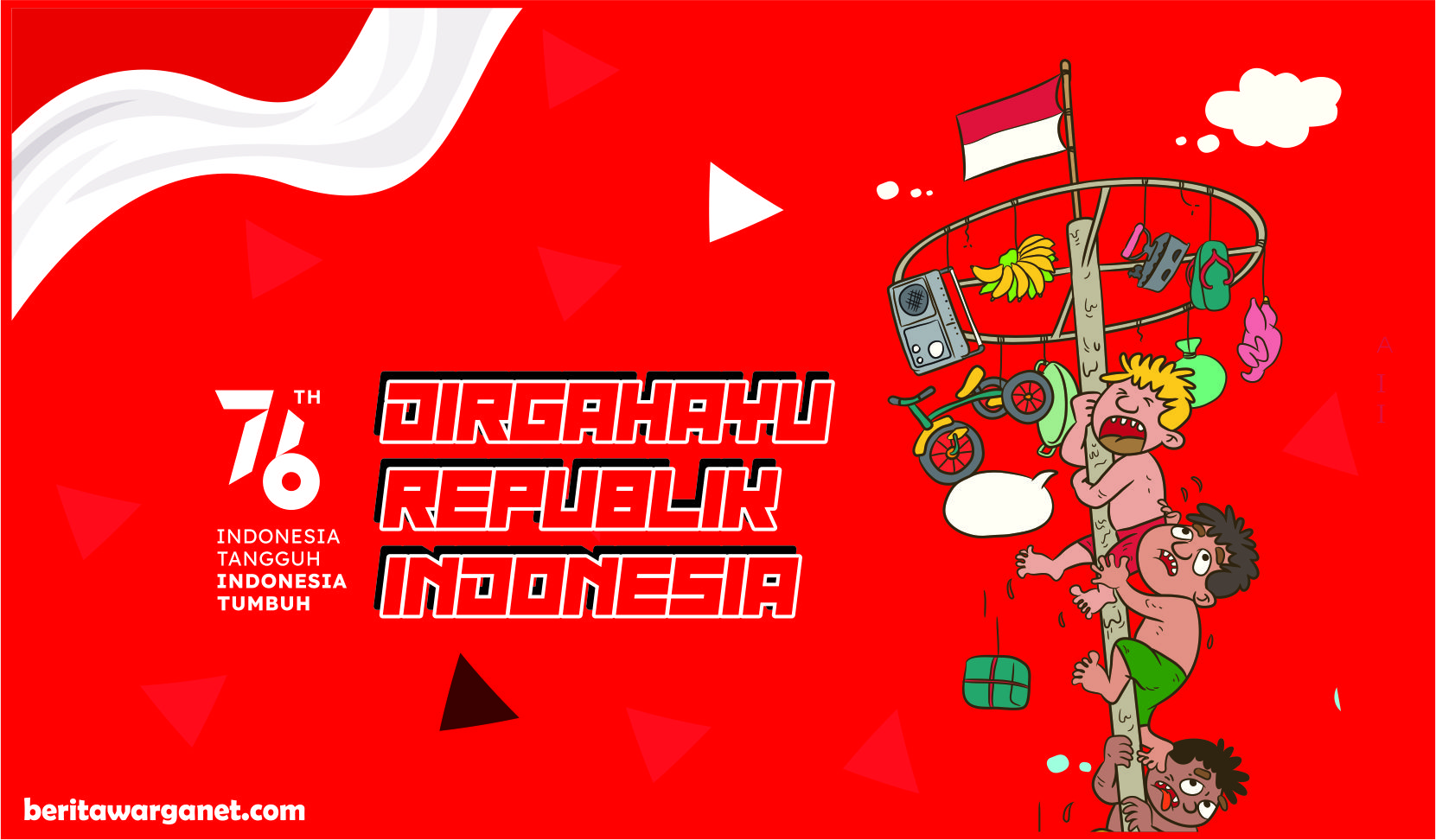 100+ Kumpulan Twibbon HUT RI 76, Gambar, Poster, Animasi, Logo dan Kata ...