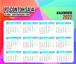 Download Template Desain Kalender 2022 | Waca Berita