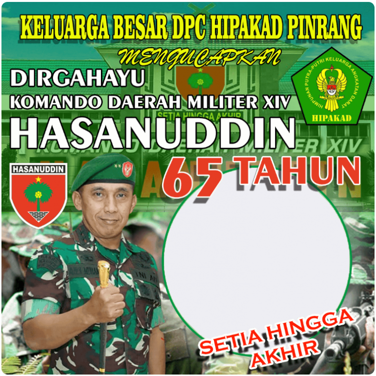 Dirgahayu Kodam XIV Hasanuddin ke-65 Tahun, Gambar Ucapan 2022