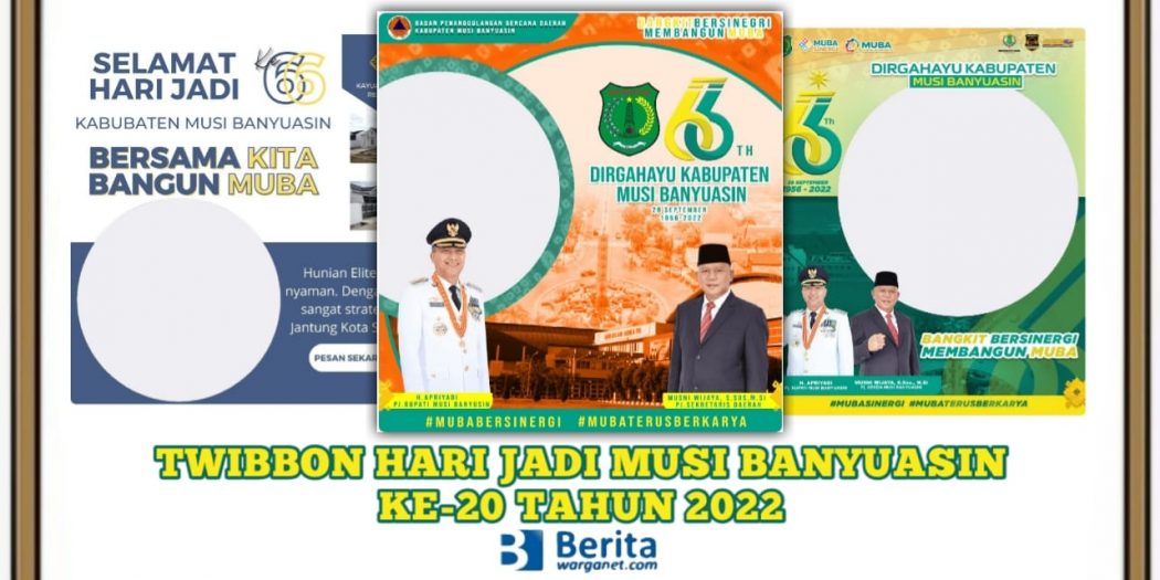5 Link Twibbon Hari Jadi Musi Banyuasin ke-66 Tahun 2022 Klik Disini